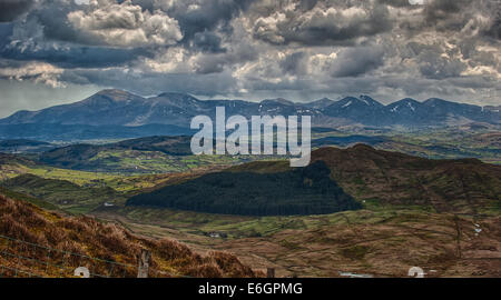 Mountains of Mourne from Slieve Croob, County Down, Northern Ireland ...