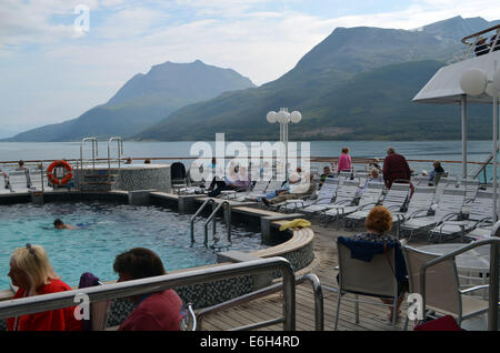 The swimming pool on board the SS Balmoral, on Fred Olsen ship ...