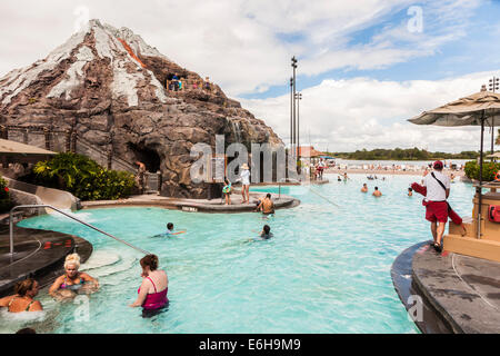 Volcano Pool at Polynesian Disney Resort in Orlando, Florida Stock ...