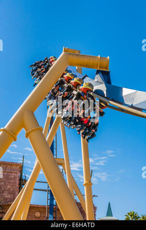 Montu Roller Coaster Thrill Ride Track Section at Busch Gardens Tampa ...