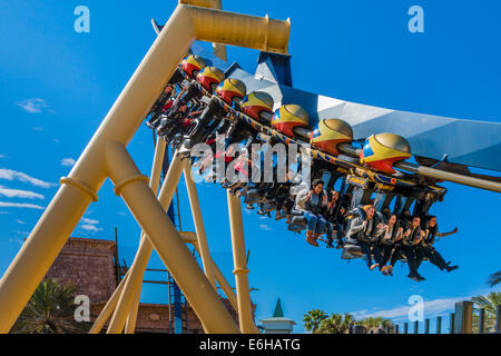Montu Roller Coaster Thrill Ride Track Section at Busch Gardens Tampa ...