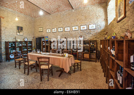 Italy Piedmont Langhe Mango castle Regional wine shop Stock Photo - Alamy