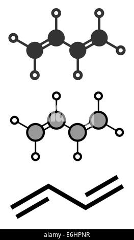 Butadiene synthetic rubber molecule Stock Photo - Alamy