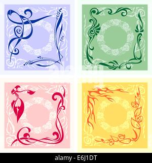 Corner Design Set - vinyl-ready design Stock Photo - Alamy