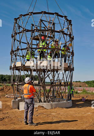 Construction students building a scale model of the Gherkin Building ...