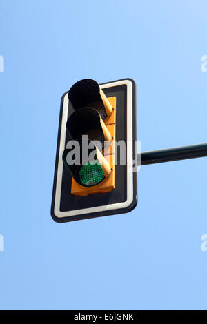 Green traffic light, Spain Stock Photo - Alamy