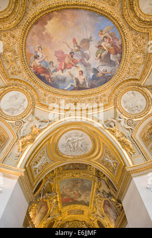 Beautiful ceiling at the Louvre in Paris Stock Photo - Alamy