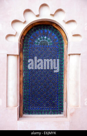 Stained glass window Islamic design in the Mezquita Cathedral (Great ...
