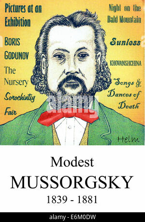 Mussorgsky 1839-1881, portrait Stock Photo - Alamy