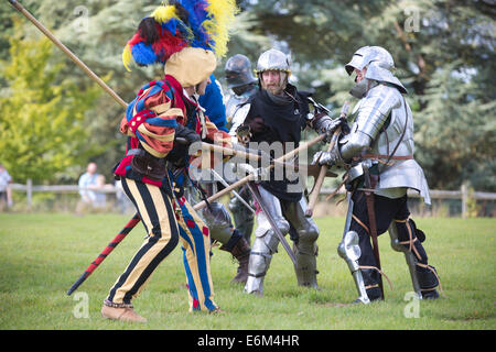 Tudor Knights reenact battle in the grounds of Hever Castle and Gardens ...