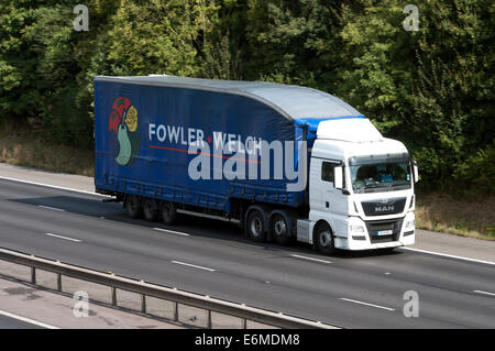 Fowler Welch lorry on the M40 motorway, Warwickshire, UK Stock Photo ...
