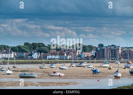 Low tide view of the Quay looking from the channel Stock Photo - Alamy