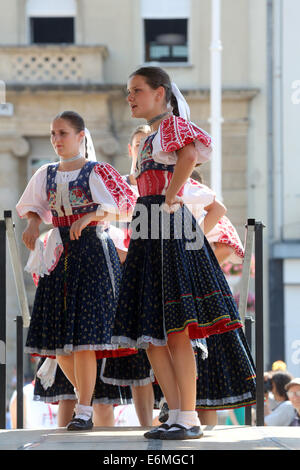 Members of folk group Detva from Slovakia during the 48th International ...