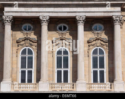 Architecture and windows of renaissance style classical building Stock ...