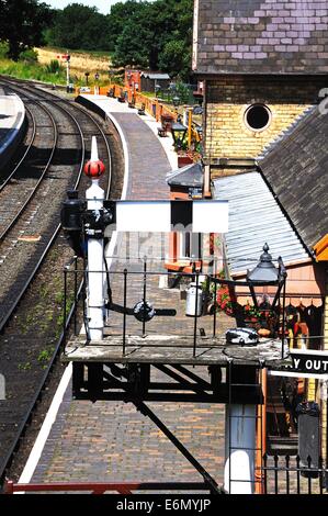 Great Western Railways lower quadrant semaphore signal in the stop ...
