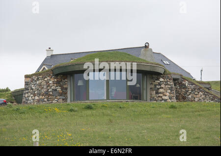 Underground house with turf roof South Harris Outer Hebrides Scotland ...