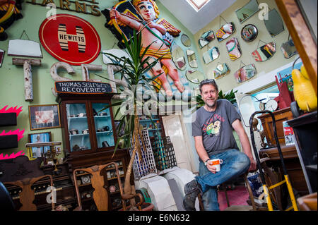ANDY HAZELL, animatronics sculptor, in his studio at The Old School ...