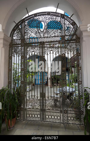 Wrought iron gate of a building, Havana, Cuba Stock Photo - Alamy