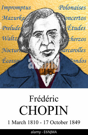 Frederic Chopin, 1810 - 1849, portrait Stock Photo - Alamy