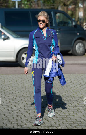 Amy Willerton and her father Bruce Willerton attend a Pasta Party at ...