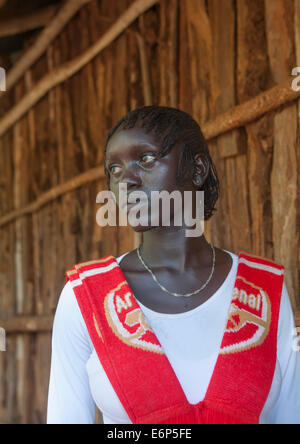 Majang Tribe Woman With Traditional Hairstyle, Kobown, Ethiopia Stock ...