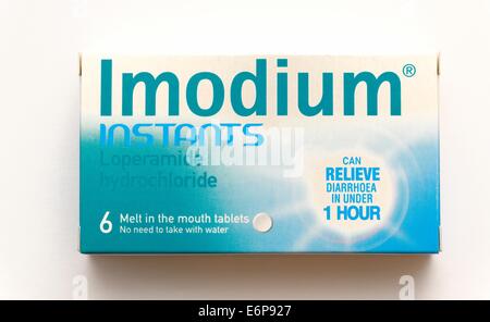 Box Of Imodium Instants Loperamide Hydrochloride box tablets packet cut ...