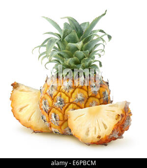 Pineapple with quarter slices Stock Photo - Alamy