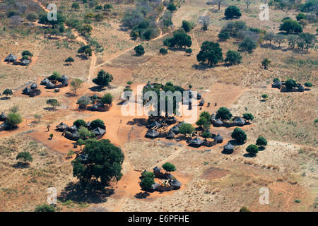 Aerial views of Mukuni village. Zambia. Mukuni, 9.6 km (6.0 mi) to the ...