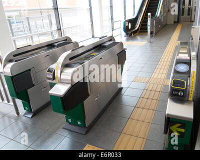 Japanese Automatic Ticket Gate Stock Photo - Alamy