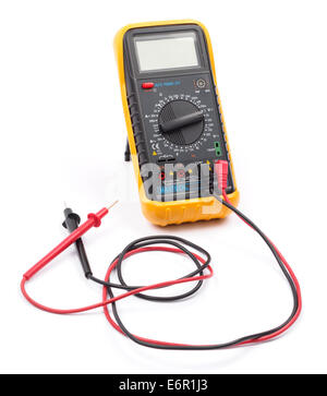 Digital multimeter cut out isolated on white background Stock Photo - Alamy