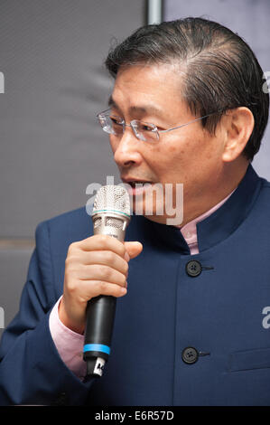 Taipei. 29th Aug, 2014. Mr. Chang An-lo, AKA “White Wolf”, leader and ...