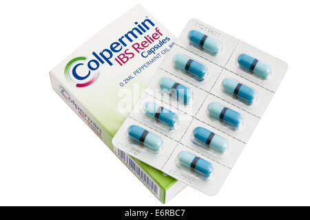 Colpermin tablets ibs relief box irritable bowl symptoms cut out white ...