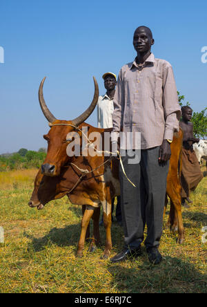 Nuer Tribe Livestock And Catlle Market, Gambela, Ethiopia Stock Photo ...