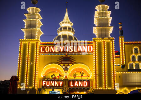 A visitor to Luna Park in Coney Island hurled upside down on the ...