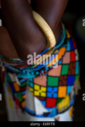 Woman From Anuak Tribe In Traditional Clothing, Gambela, Ethiopia Stock ...