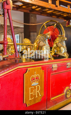 Sandringham House Museum, Norfolk. The Fire Engine on display at the ...
