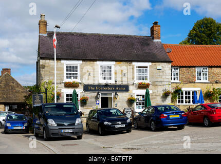 The Forresters Arms pub in Kilburn, North Yorkshire, England UK Stock ...