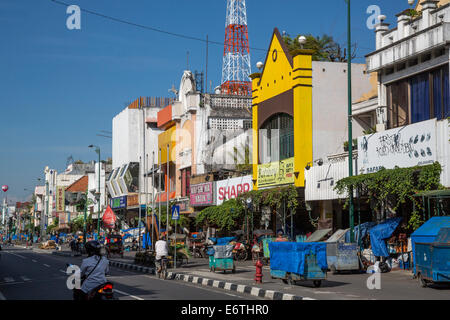 Yogyakarta, Java, Indonesia. Malioboro Street, Early Morning Stock ...