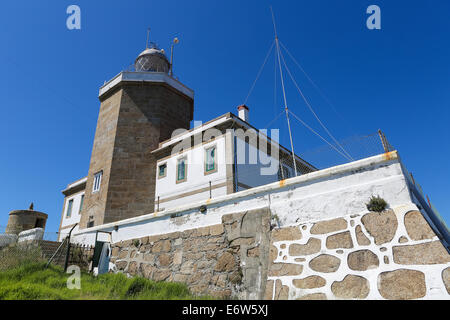 Finisterre lighthouse Fisterra at the end of Saint James way in Galicia ...
