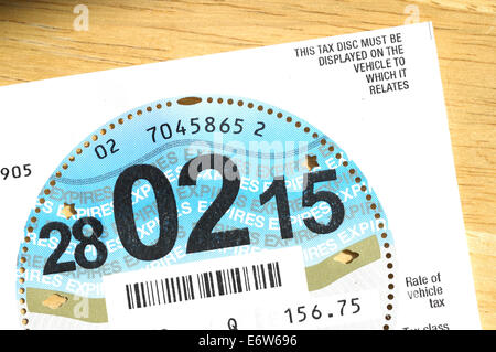 Paper vehicle licence tax disc issued by the DVLA, UKtaxed until end of ...