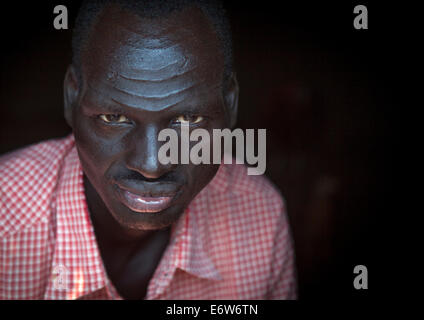 Mr Riang Wan, Nuer Tribe Man With Gaar Facial Markings, Gambela ...