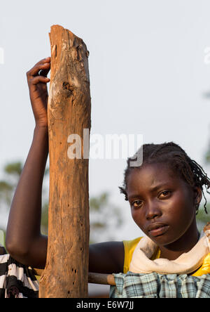Majang Tribe Woman With Traditional Hairstyle, Kobown, Ethiopia Stock ...