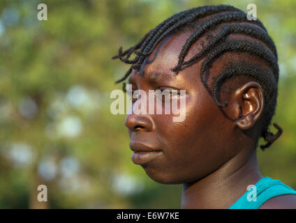 Majang Tribe Woman With Traditional Hairstyle, Kobown, Ethiopia Stock ...