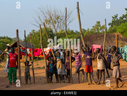 Majang Tribe Dancing For A Celebration, Kobown, Ethiopia Stock Photo ...