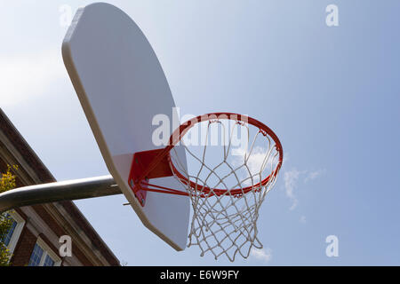 Basketball hoop from below Stock Photo - Alamy