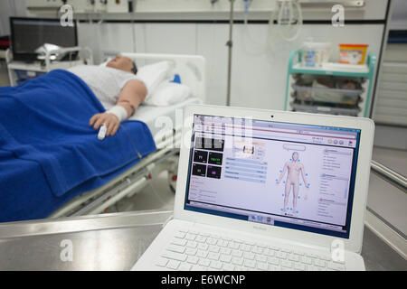 computer connected to metiman medical simulator Stock Photo - Alamy