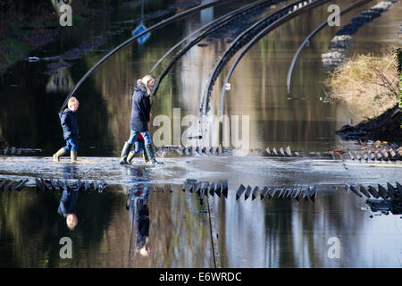 Scenes showing the flooded town of Datchet in Bucks after the river ...