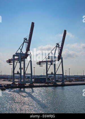 The container port at Dunkirk, Dunkerque, France. Image taken from the ...