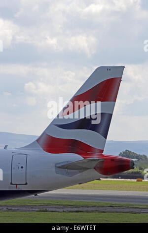 British Airways Airbus A320 tail livery at Manchester Airport Stock ...