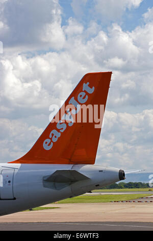 Easyjet plane tail fin and Logo Stock Photo - Alamy